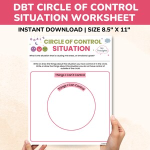 Circle of Control Worksheets 2-pages-therapy Worksheets-kids Teens ...