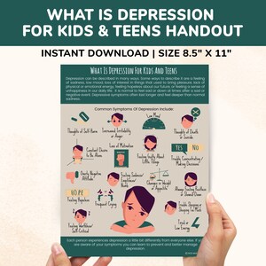 Depression Coping Skills Therapy Counseling Printable Poster Handouts ...