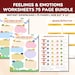 Feelings & Emotions Worksheets Chart 75 Pg Printable Bundle-coping ...