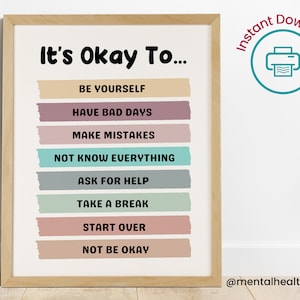 It's Okay to Make Mistakes-it's Okay to Not Be Okay-it's Ok to Be ...