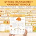 Stress Management Techniques Handout Bundle-39 Pages-stress Relief ...