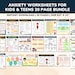 Anxiety Worksheets 20 Pg Printable Bundle for Kids & Teens-child ...