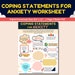Anxiety Coping Statements Anxiety Relief Affirmations for Kids & Teens ...