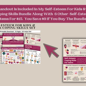 Self-esteem Printable for Teens Self Confidence Coping Skills for Teens ...