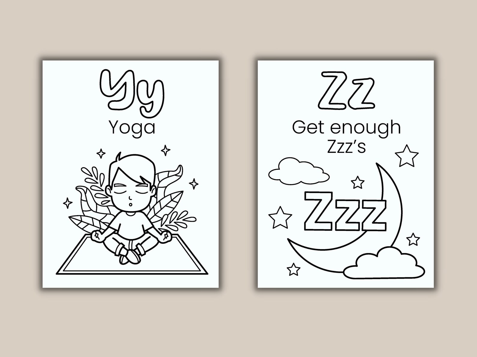 Coping Skills Alphabet Printable Coloring Pages Book Kids - Etsy
