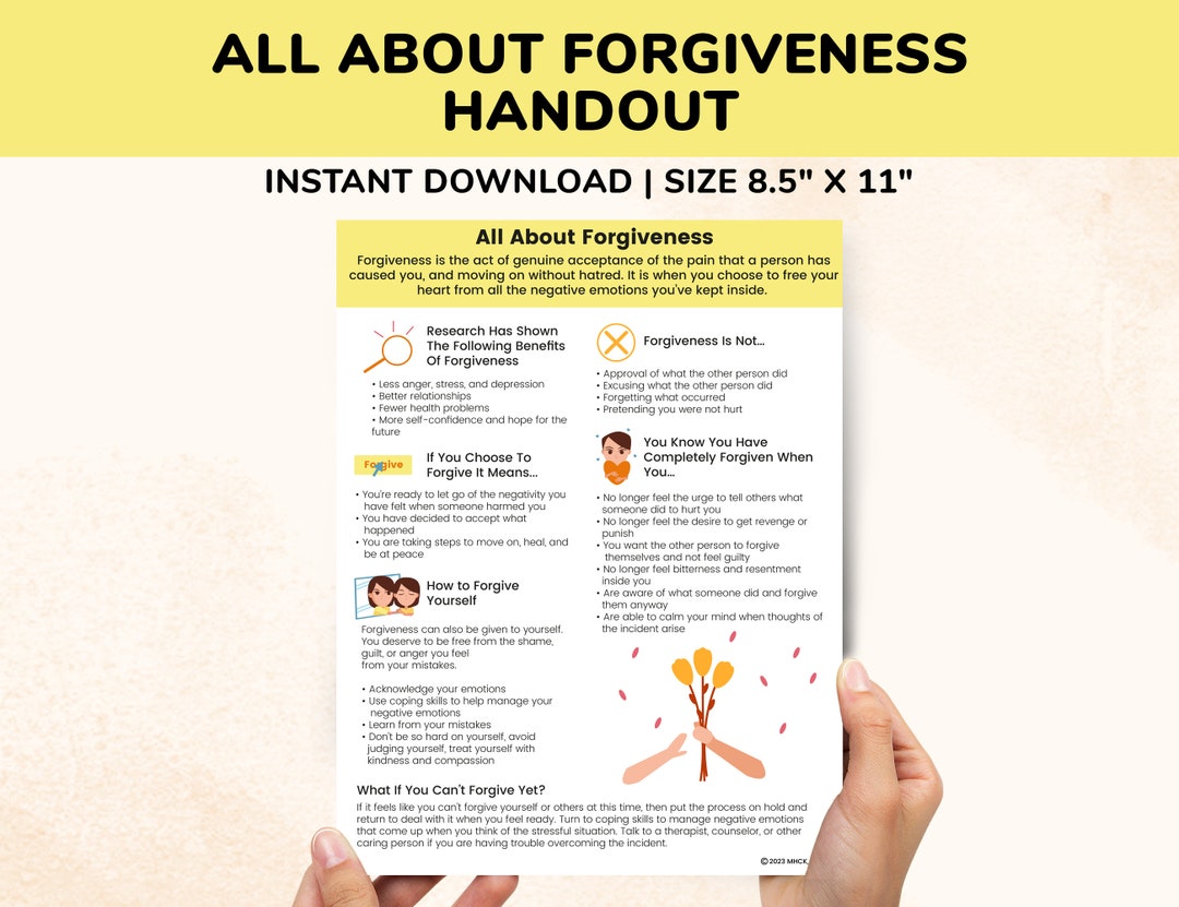 Forgiveness Character Education for Kids Teens Coping Skills Character ...