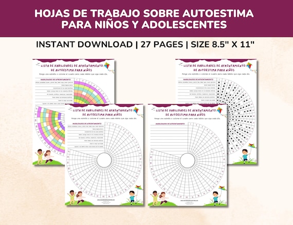 Hojas De Trabajo De Autoestima Para Niños