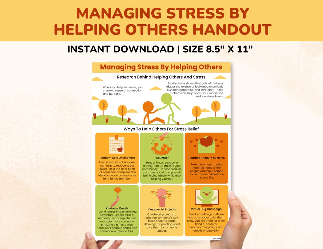 Stress Relief Through Helping Others PDF Handout-stress Management ...