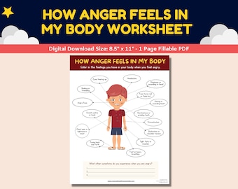 Trauma PTSD Symptoms Body Signals Worksheet Children Teens Self ...