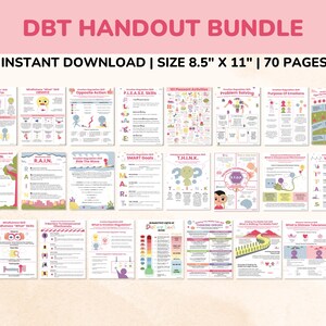 DBT Handouts Bundle-70 Pages-dbt Coping Skills Posters-trauma Therapist ...