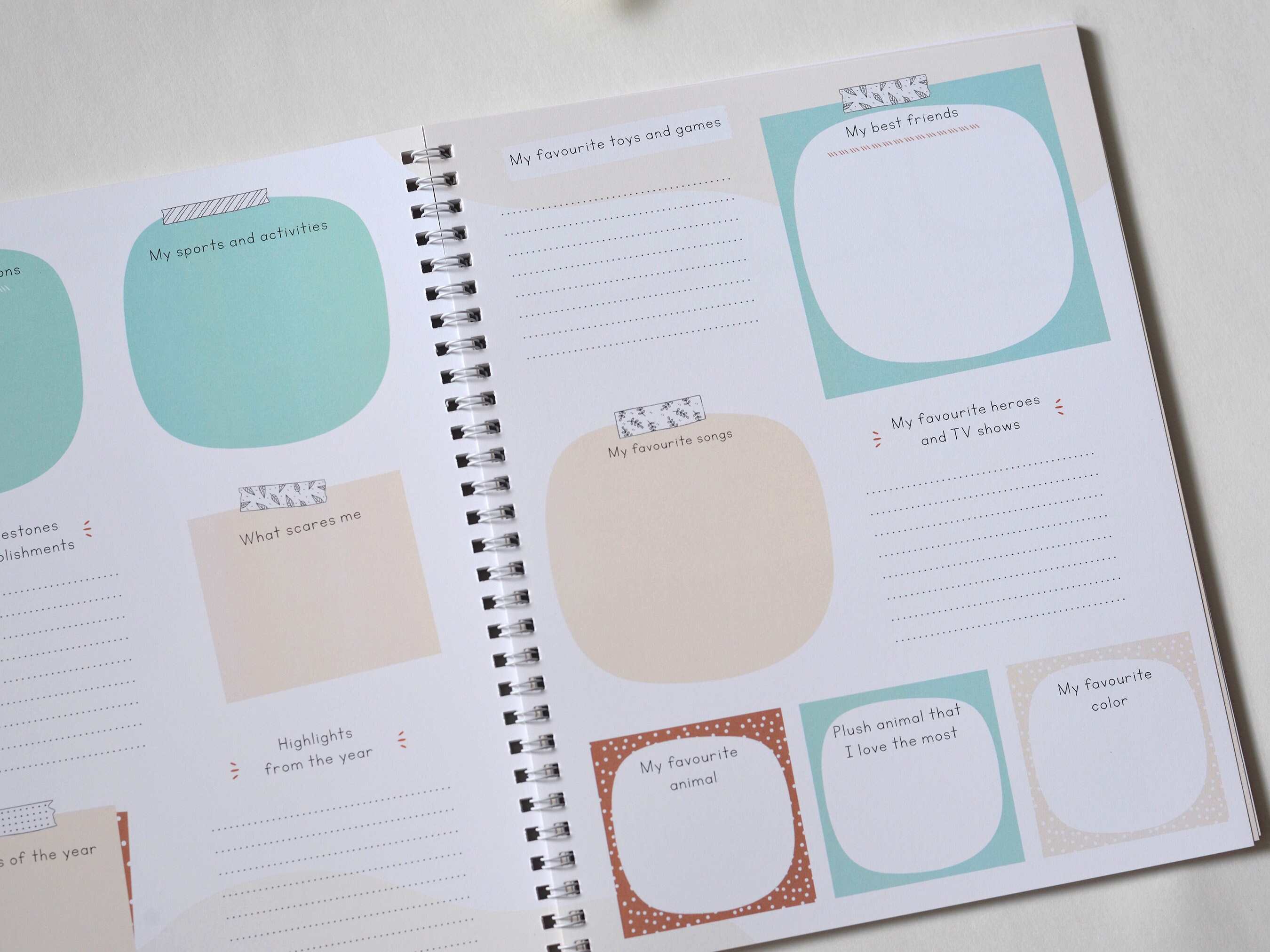 Childhood Memory Book - From 1 to 10 Years Old - Children Keepsake Book ...