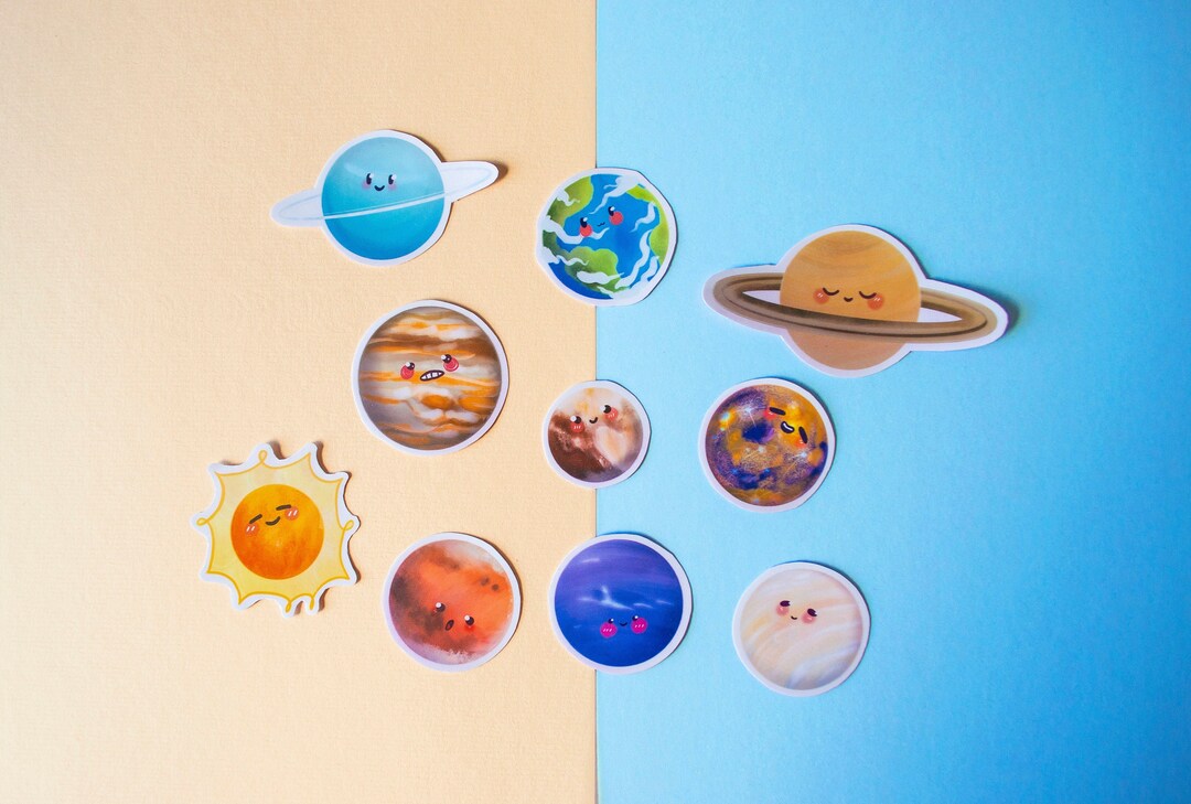 Pluto is Also a Planet Sticker Pack, Planet Waterproof Vinyl Sticker ...