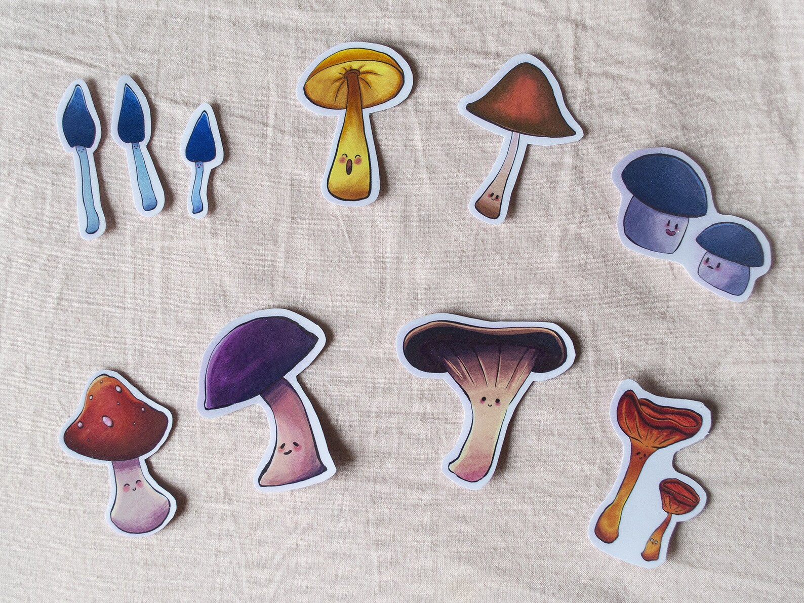Cute Mushroom Sticker Pack, Cute Mushroom Waterproof Vinyl Sticker ...