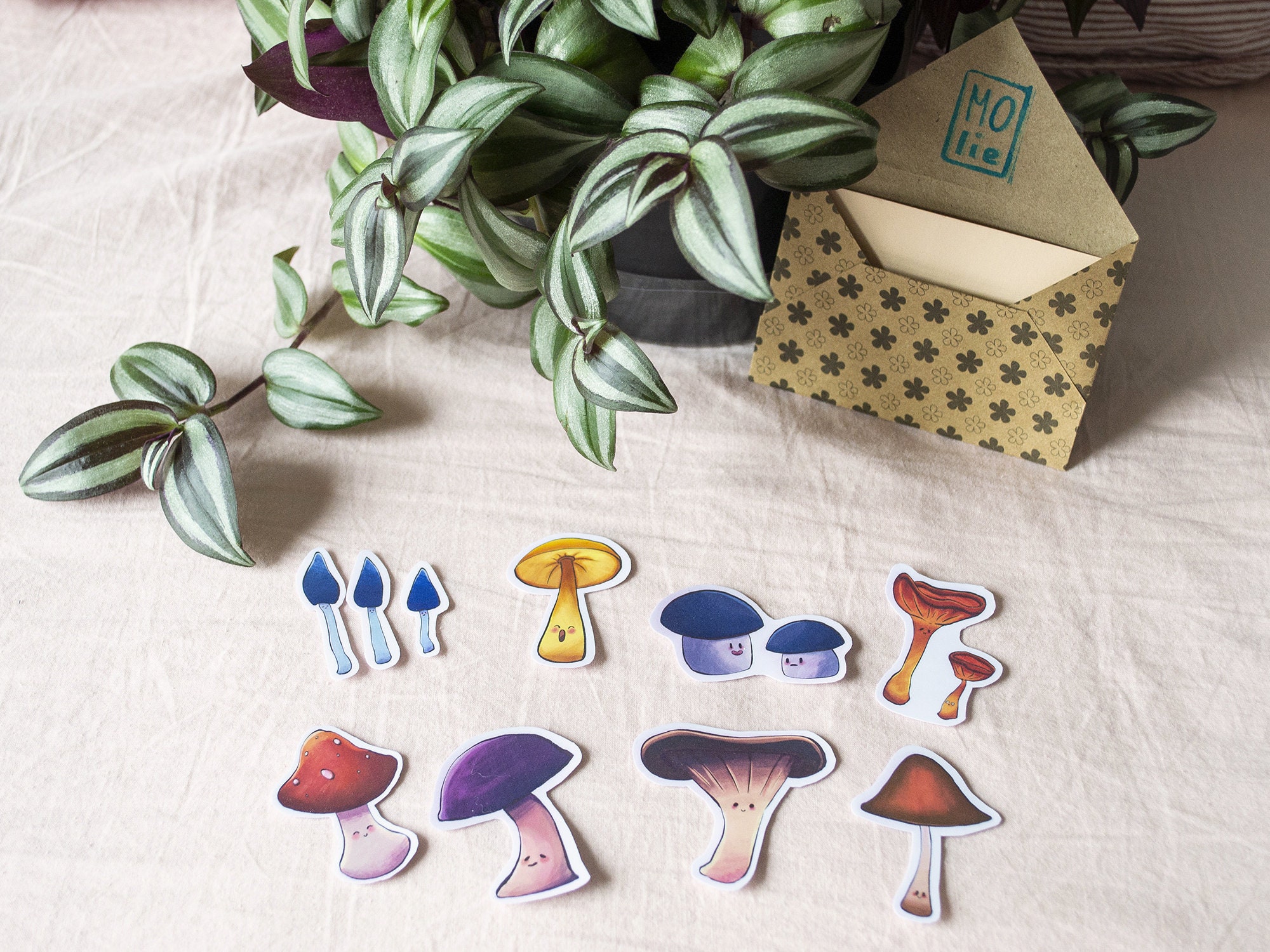 Cute Mushroom Sticker Pack Cute Mushroom Waterproof Vinyl | Etsy