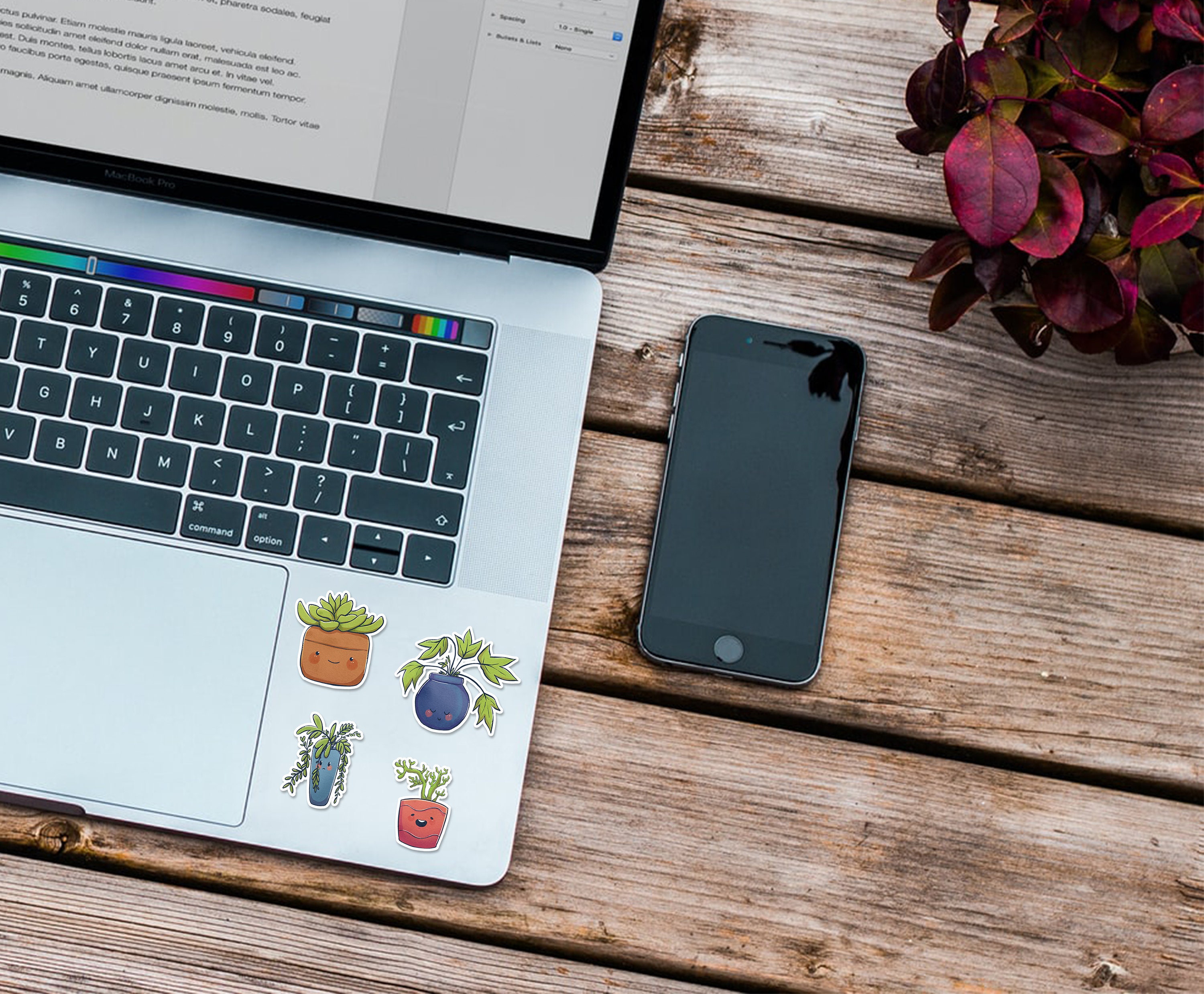 Cute Plant Crew Stickers, Cute Plants Waterproof Vinyl Sticker, Sticker ...