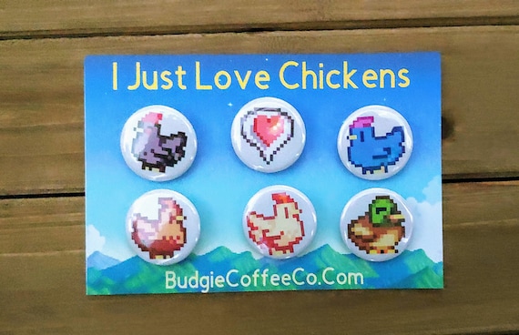 Stardew Valley Handmade Chicken Buttons - Etsy