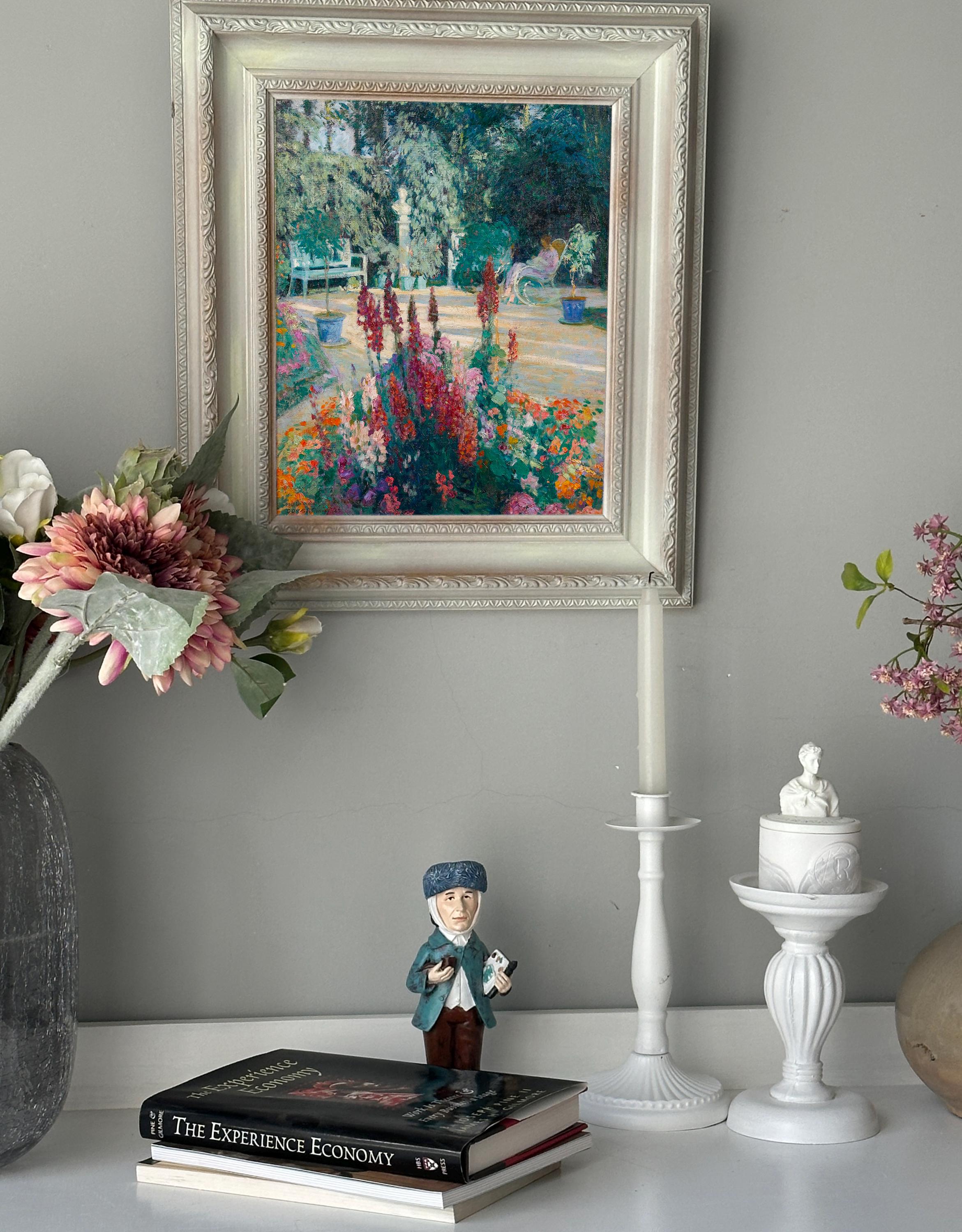 T.C. Steele Oil Painting Reproduction, Selma in the Garden, Hoosier ...