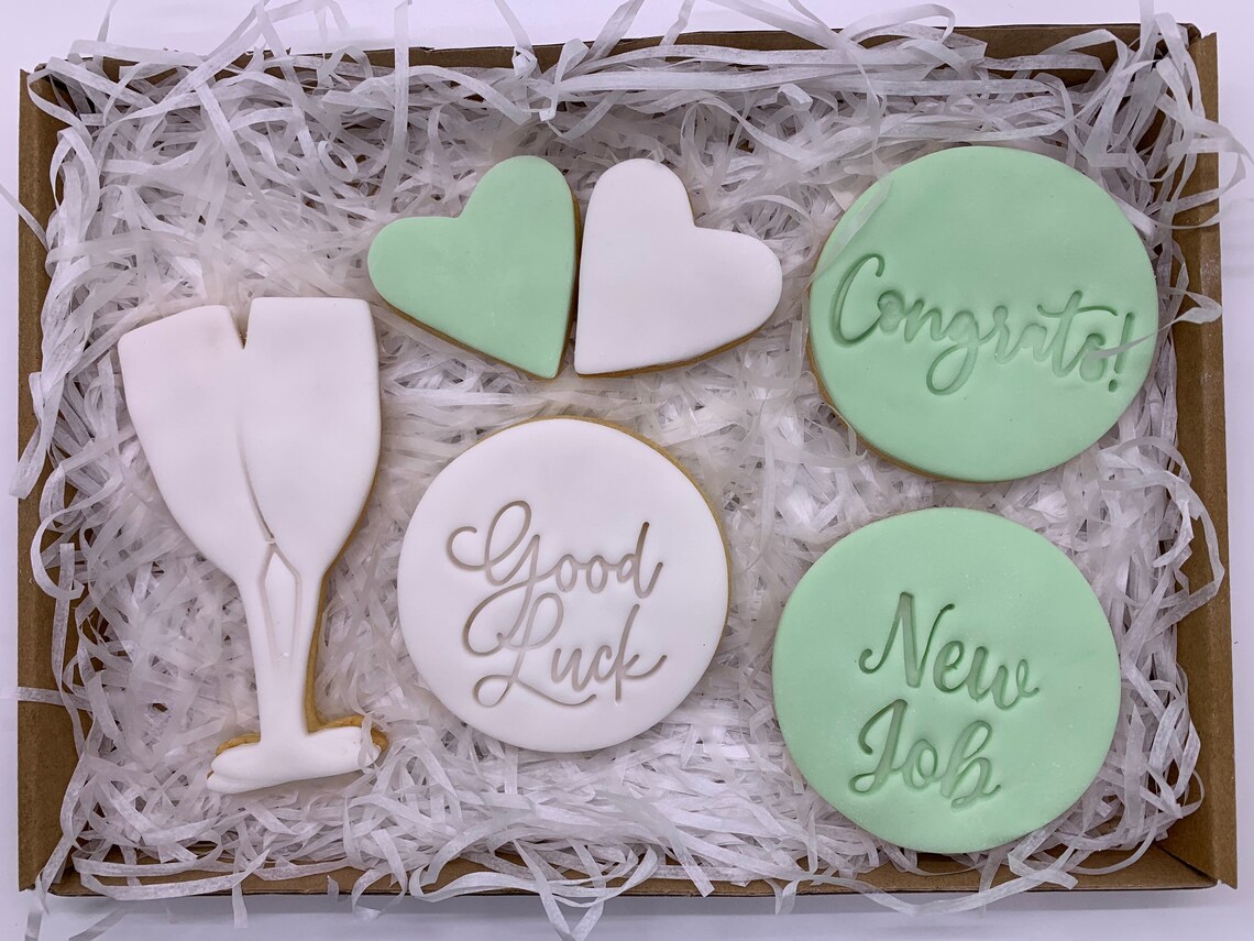 New Job Congratulations Good Luck Personalised Biscuit Cookies | Etsy