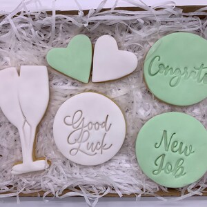 New Job Congratulations Good Luck Personalised Biscuit Cookies Box Gift ...