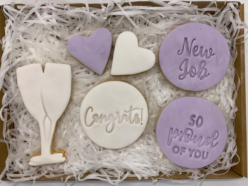 New Job Congratulations Good Luck Personalised Biscuit Cookies | Etsy