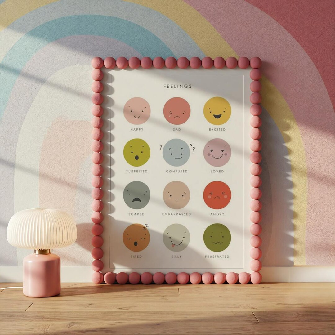 Feelings Chart for Kids Wall Art Print – Emotions Poster for Nursery ...