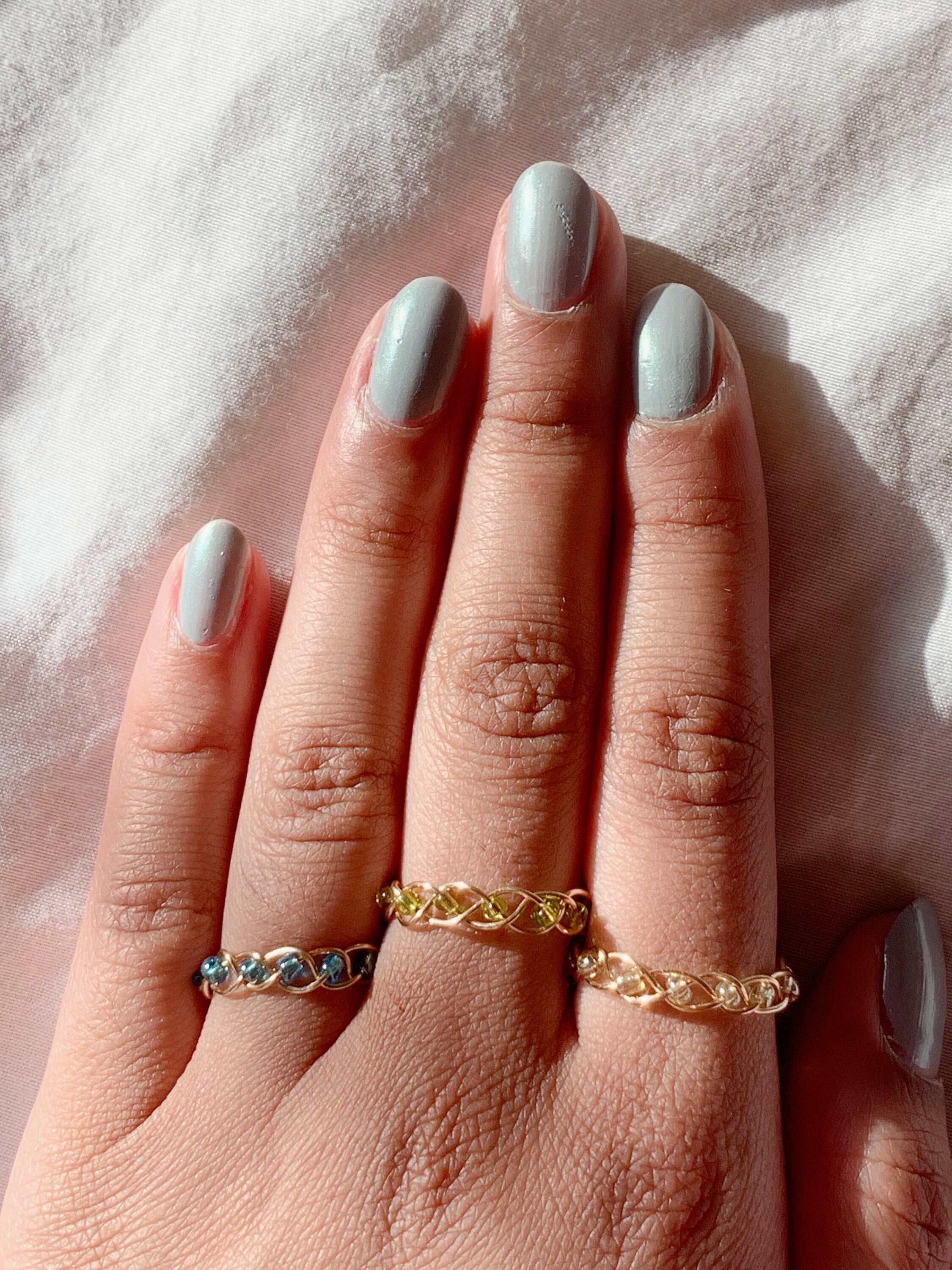 Braided Wire Ring Seed Bead Ring Wire Wrapped Ring Beaded | Etsy