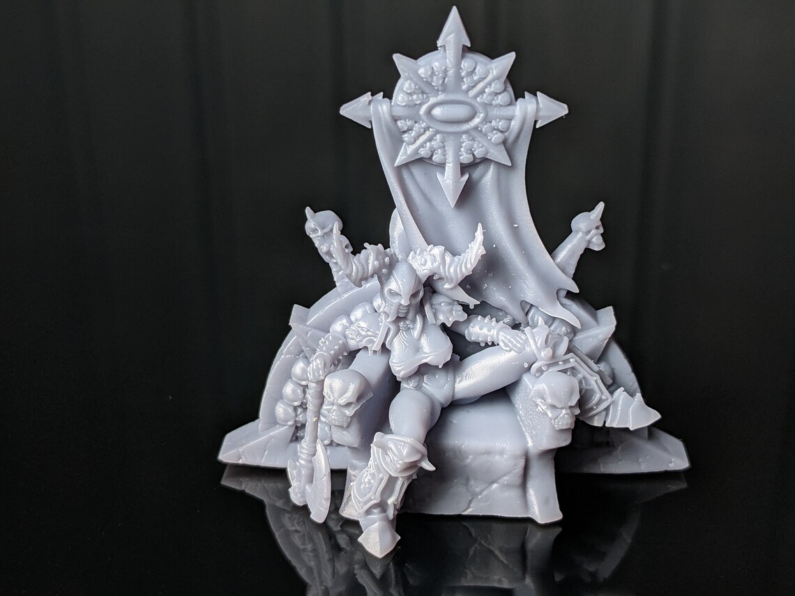 Pinup Chaos Throne Warhammer 40k Miniatures Wh40k Fantasy Etsy