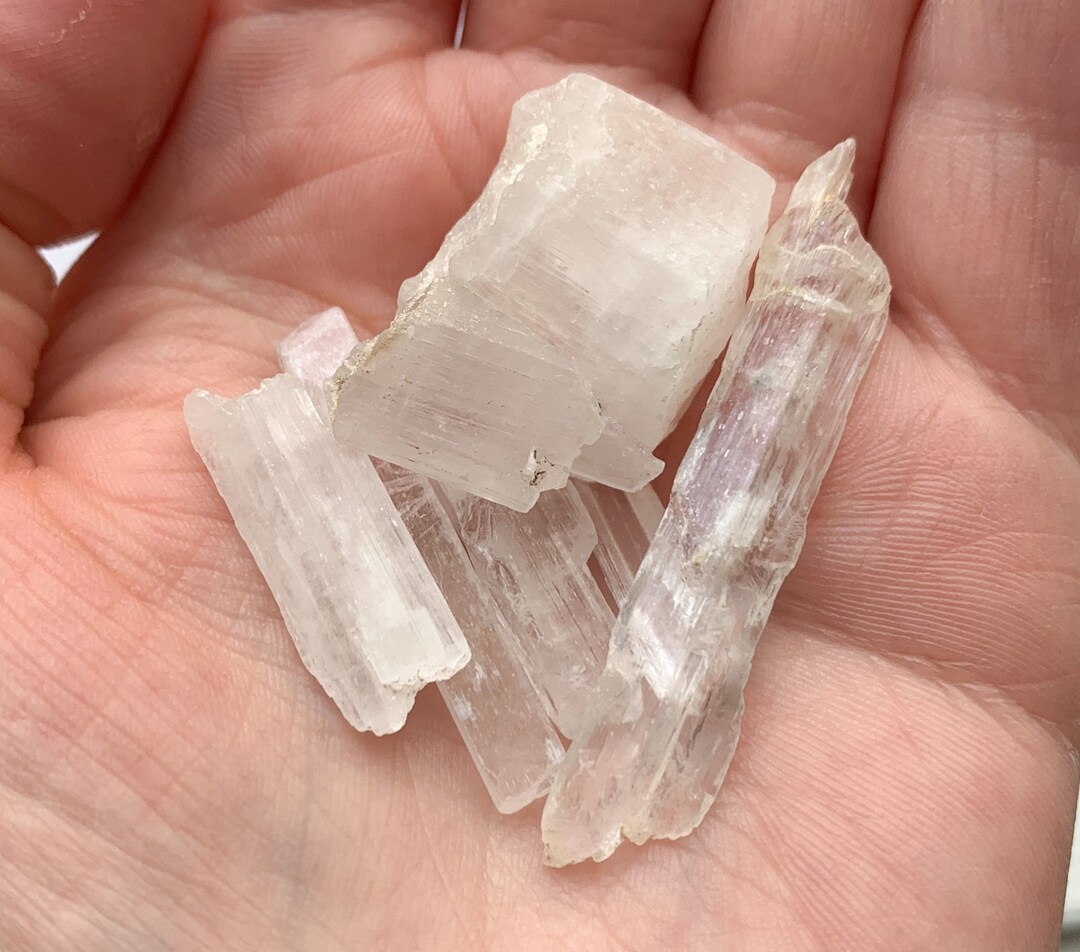 Choose Your Own Rough Raw White Clear Spodumene Triphane Kunzite Stones ...