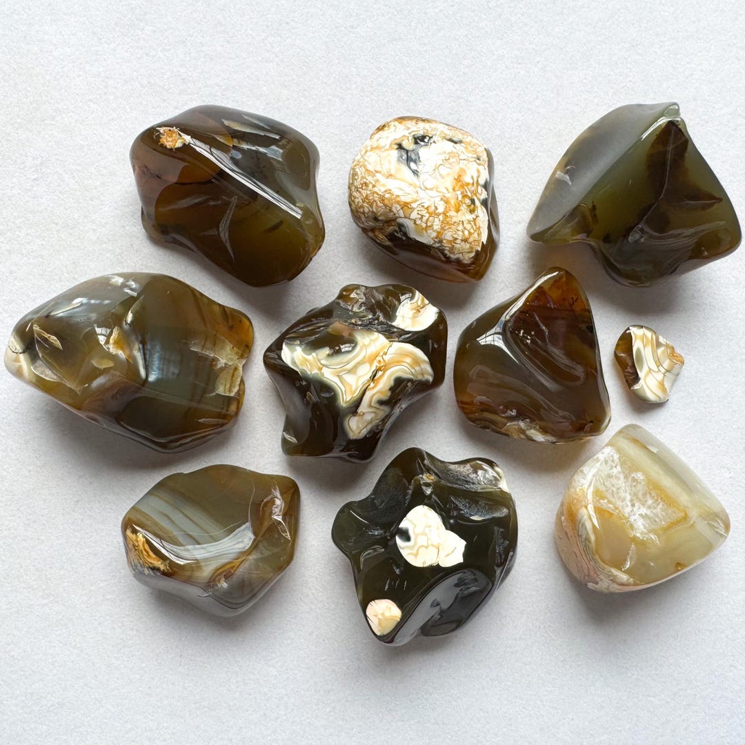 You Pick Tumbled AA Grade Yellow Carnelian Orca Agate Stones - Please ...