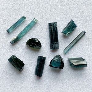 You Pick Rough/raw LOTS Natural Indicolite Paraíba Blue Tourmaline Rods ...