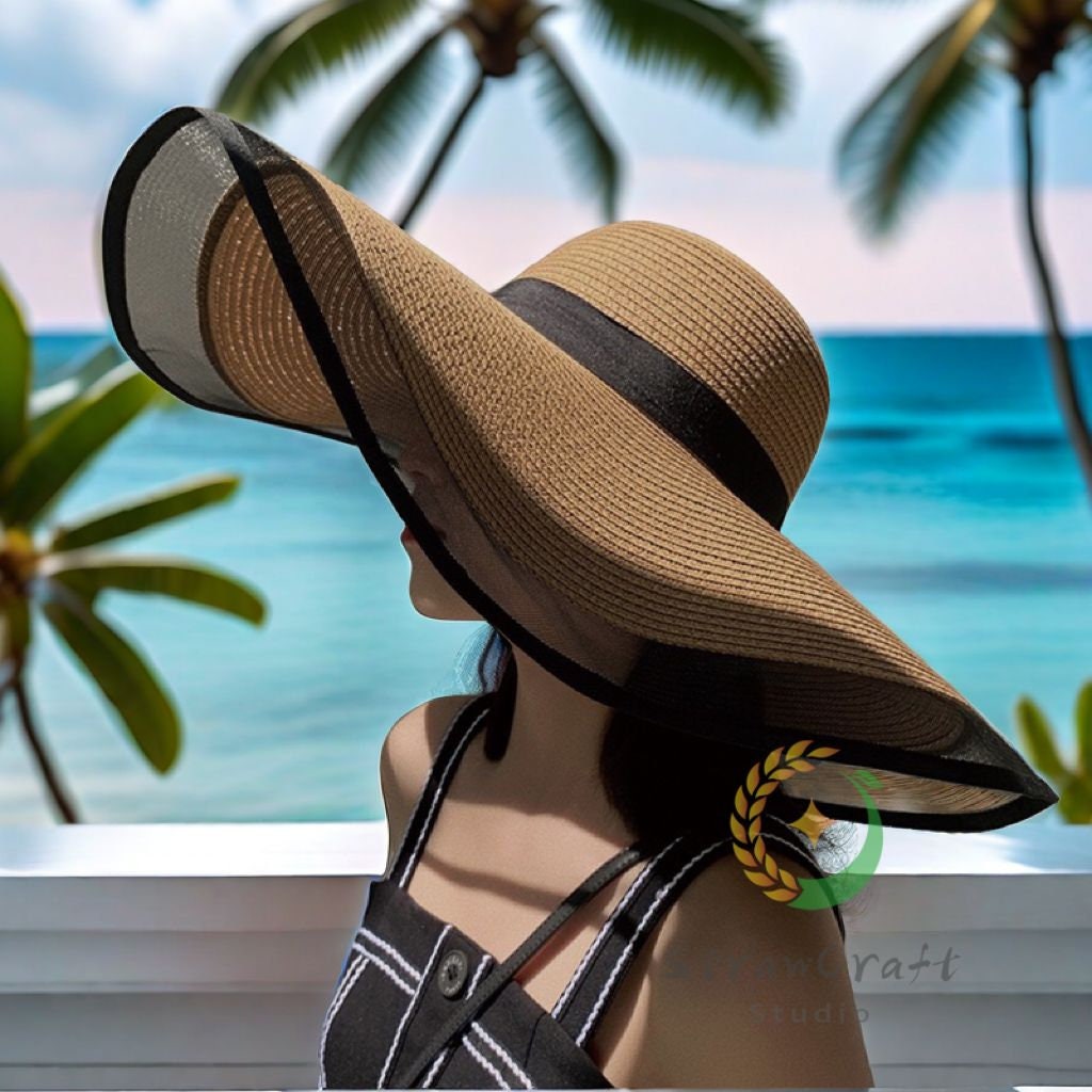 Floppy Beach Hat, Straw Bride Hat, Wide Brim Sun Hat, Oversized Beach Hat, Womens Summer Hat ...
