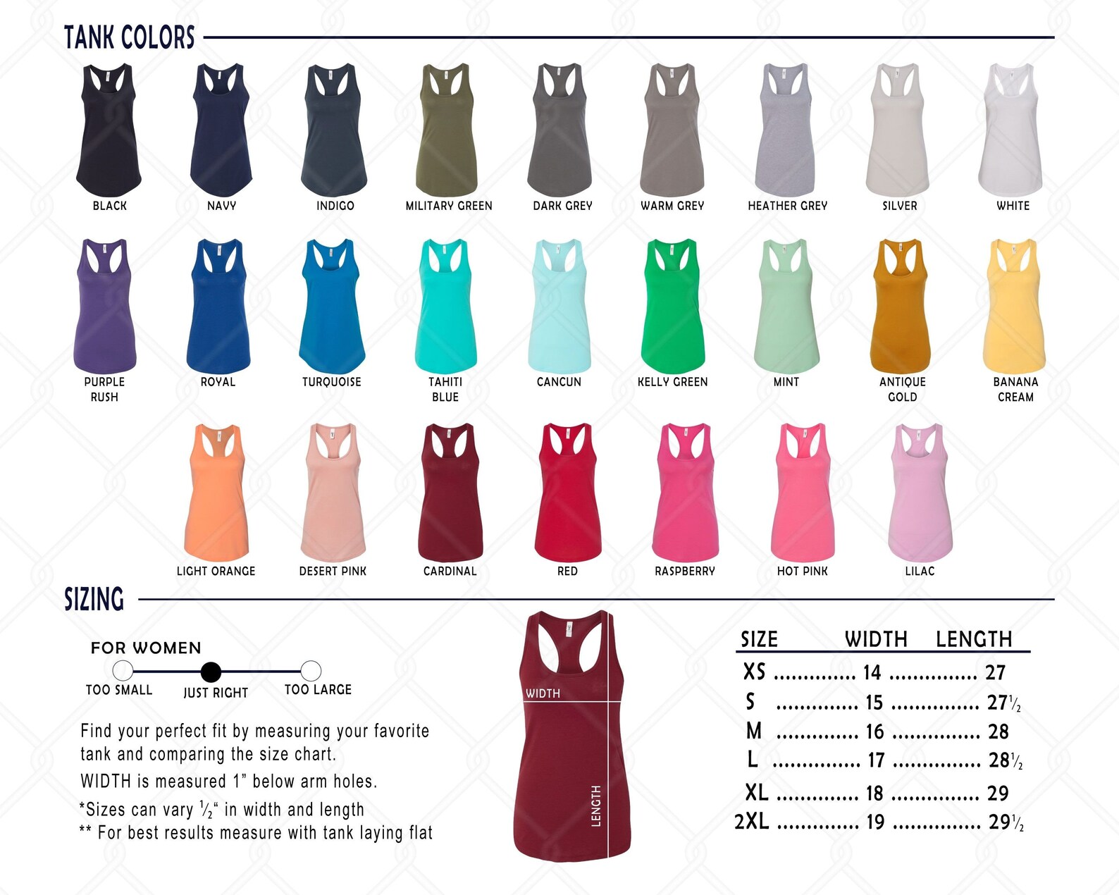 Next Level Size Chart Next Level Color Chart Next Level 1533 - Etsy