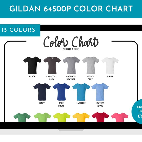 Color Chart for Toddler - Etsy