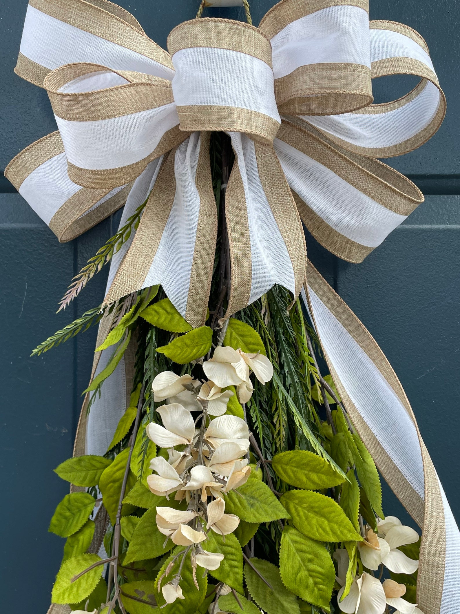 Extra Long Door Swag, Everyday Door Swag, Neutral Color Swag, Long Vine ...