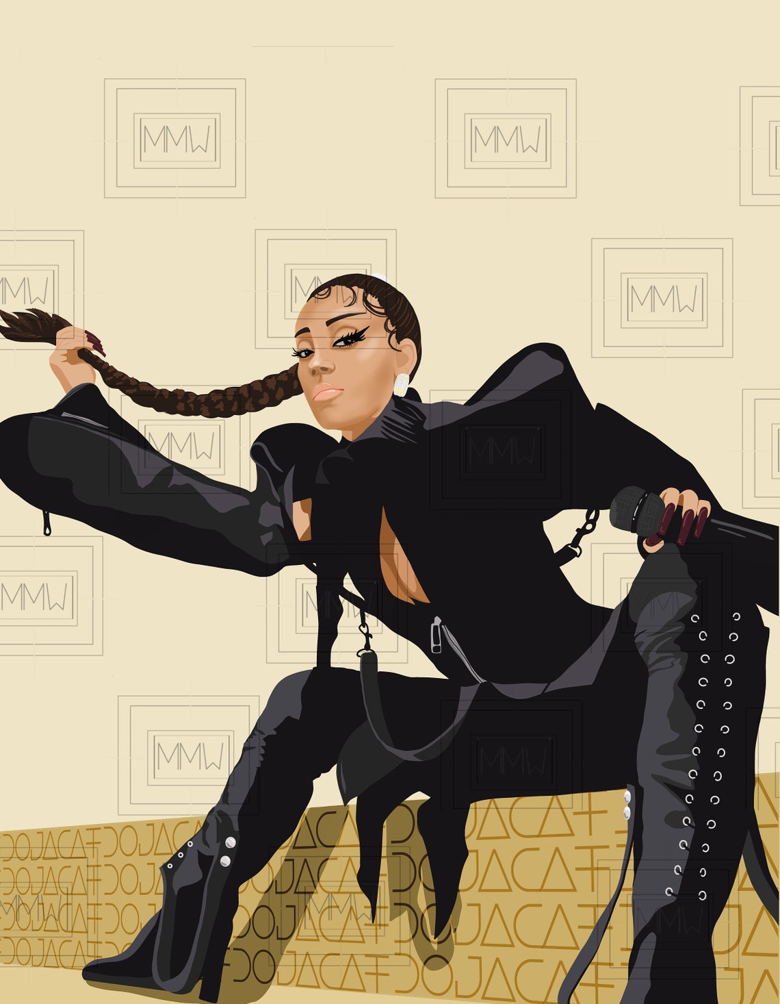 Doja Cat Art Doja Cat Print Out Doja Cat Poster Doja Cat - Etsy
