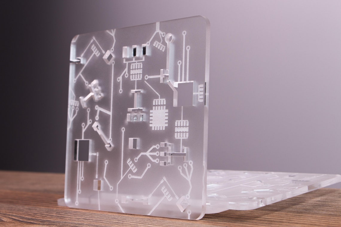 Circuit Board Coaster Transparent Engraved Coaster - Etsy