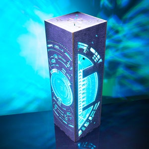 Round Circuit Board Lamp | Cyberpunk Style Night Lamp | Lantern Gift ...