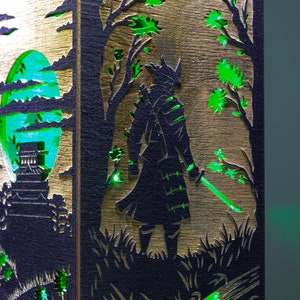 Samurai Night Lamp | Japan Style - Sunset, Katana, Martial Arts ...