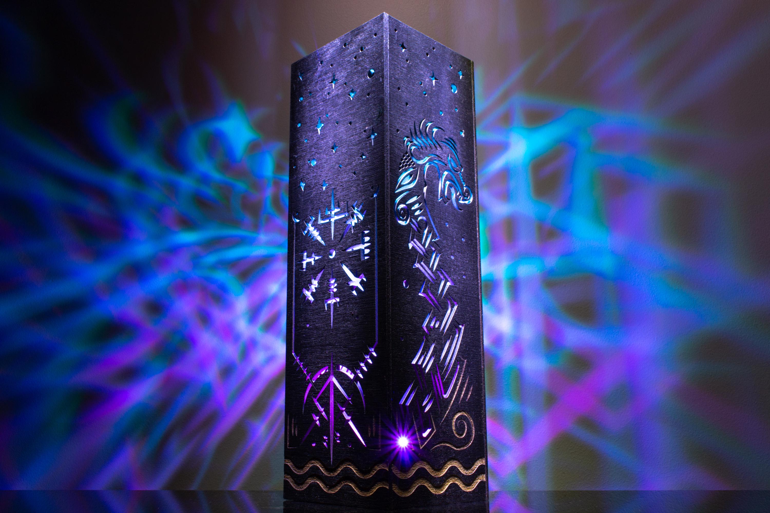 Viking Vegvisir LED Lamp – Norse Mythology Night Light, Drakkar Dragon ...