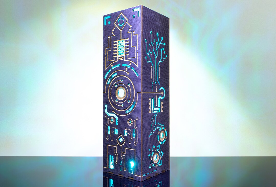 Cyberpunk Lamp | Sci-fi Tech Lamp for Gaming Room | Gift for Gamer ...