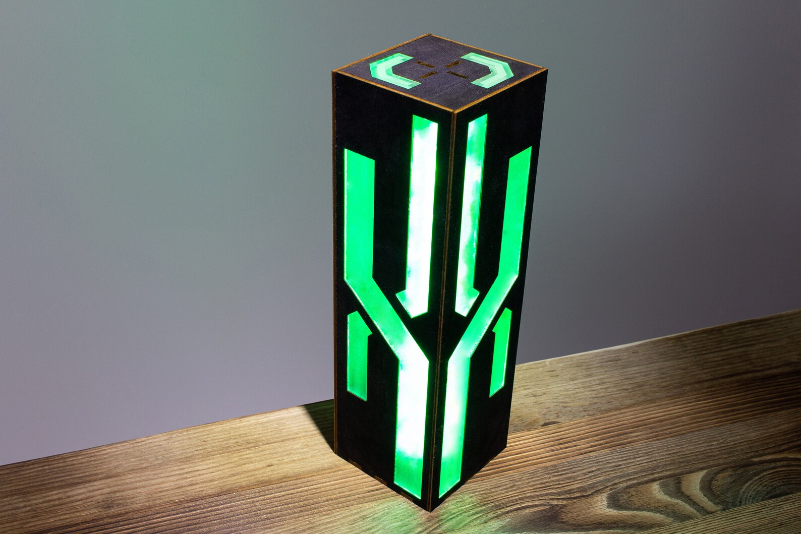 Cyber Futuristic Night Lamp | Neon Inclined Lines | Sci-fi Contemporary ...