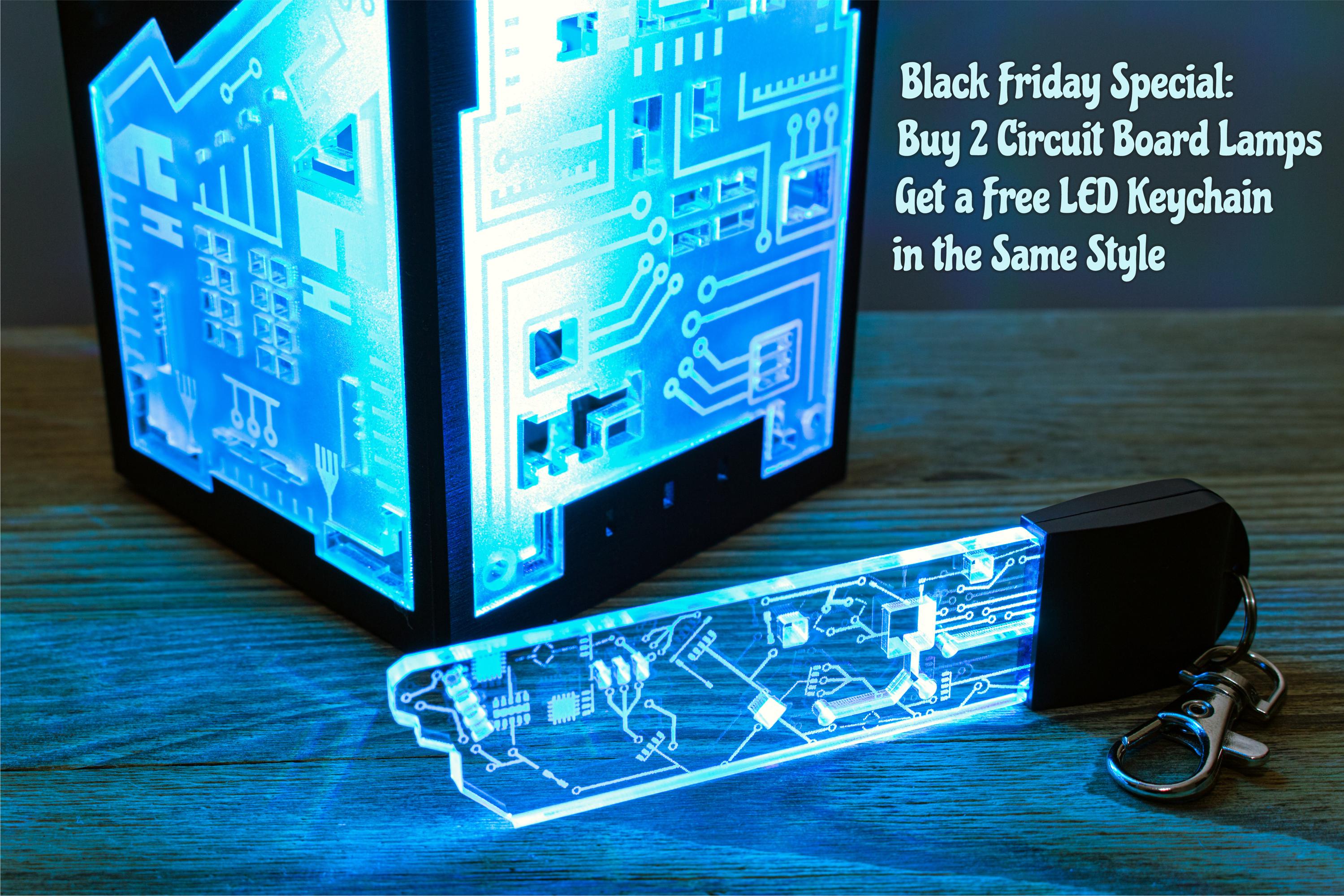 Circuit Board Desk Lamp | Cyber Style Night Light | Lantern Gift for ...