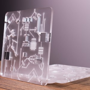 Circuit Board Coaster | Transparent Engraved Coaster | Computer Geek ...