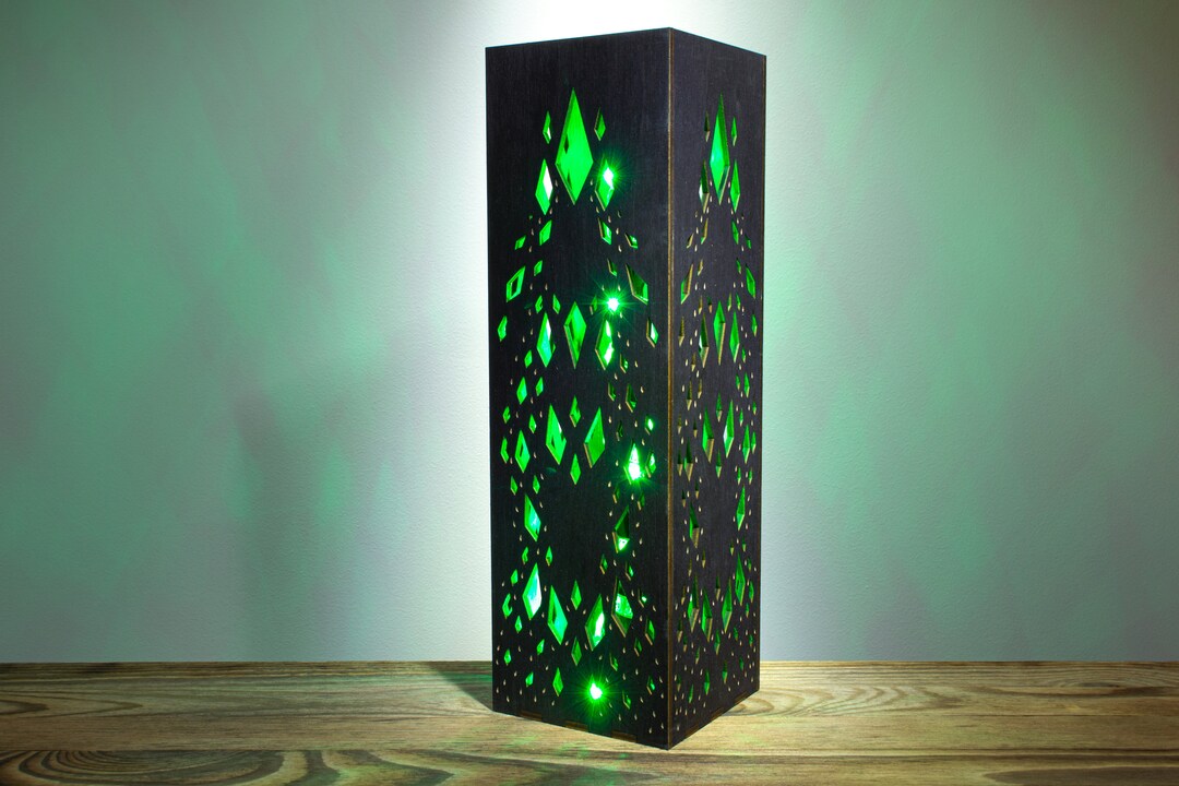 Crystal Shape Lamp | Ice Snow Winter Sci-fi Punk Style LED RGB Desk ...