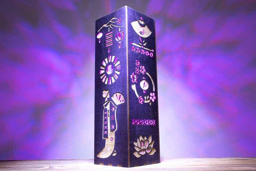 Geisha Night Lamp | Geisha on a Bridge | Japanese Style Wood Table Lamp ...