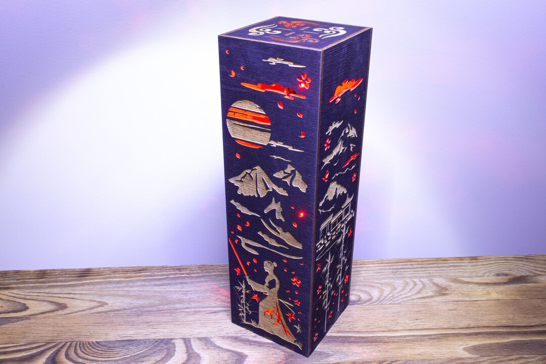 Japanese Samurai Night Lamp | Japanese Style Wood Table Lamp | Japanese ...