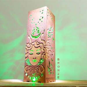 Medusa Lamp | Greek Mythology | RGB Light Color Changing | Gaming Decor ...