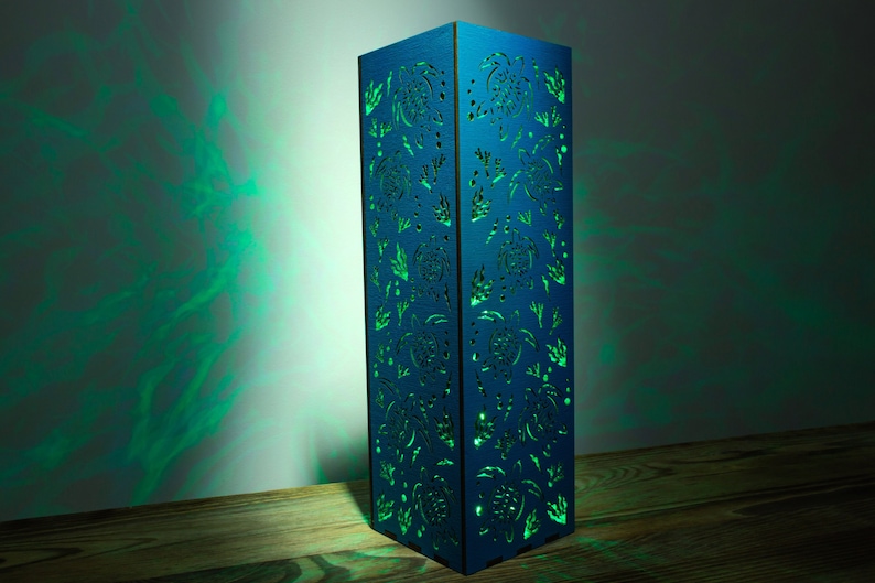 Sea Turtle Lamp Ocean Marine Life Scene Night-light Modern - Etsy