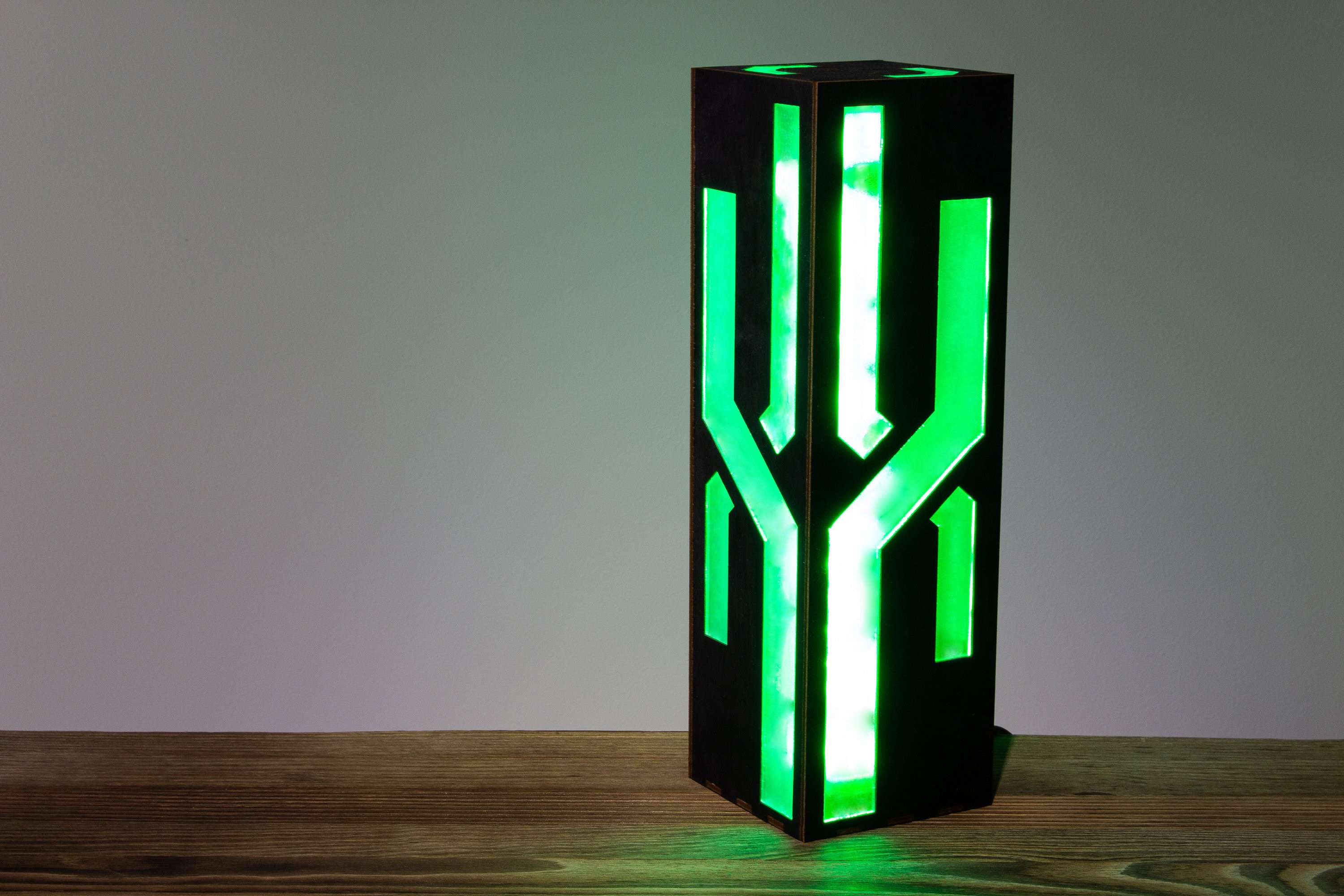 Cyber Futuristic Night Lamp | Neon Inclined Lines | Sci-fi Contemporary ...