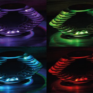 Futuristic Spiral Ellipse Shape Lamp Sci-fi Punk Style LED RGB Lamp ...